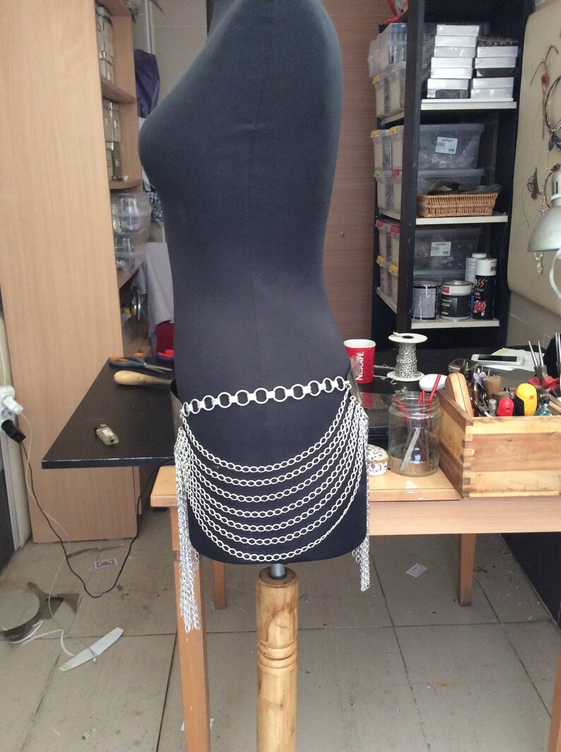 Belly Dance Costume Metal Belt Silver Belt Festival | Etsy