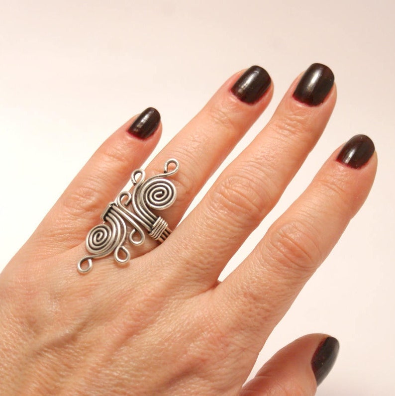 Wire Wrapped Ring Copper Jewelry Adjustable Wire Wrapped - Etsy