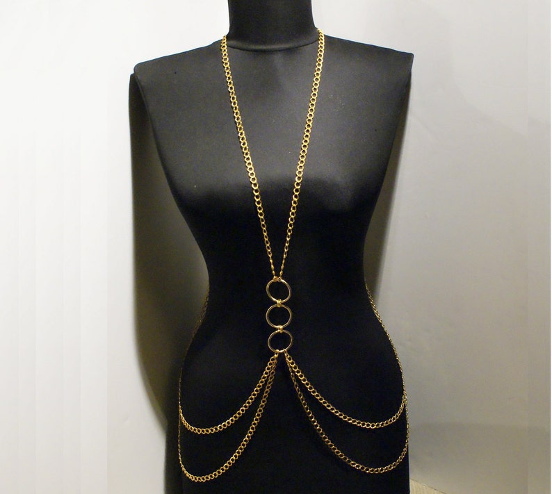 Body Chain Necklace / Gold Body Chain / Body Jewelry / Body - Etsy
