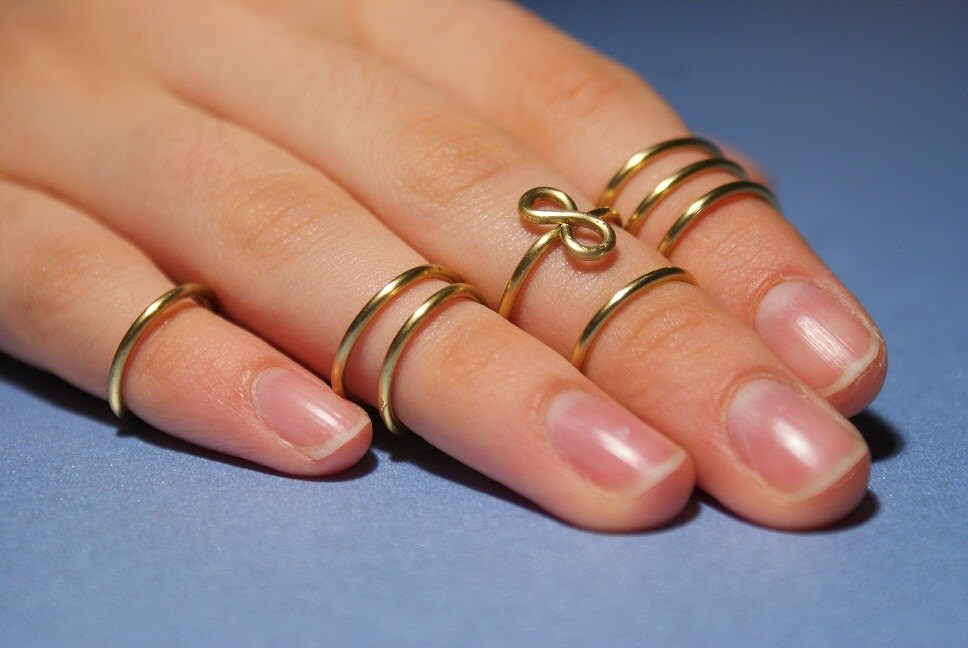 Gold knuckle ring set 8 knuckle ring midi ring knuckle | Etsy