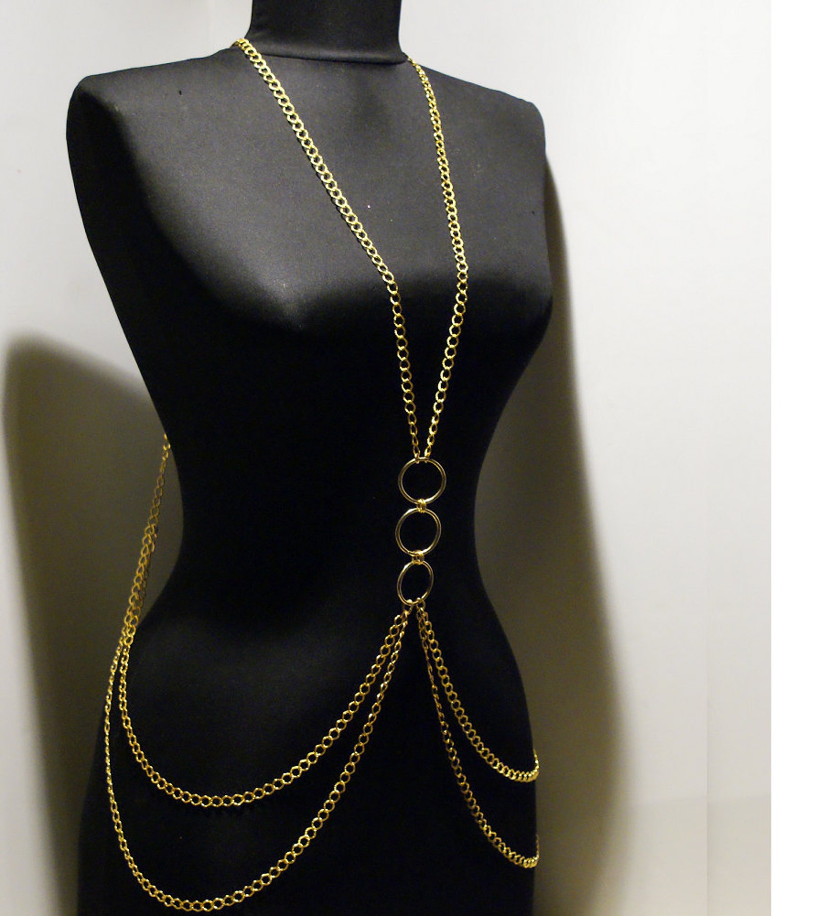 Body Chain Necklace / Gold Body Chain / Body Jewelry / Body - Etsy
