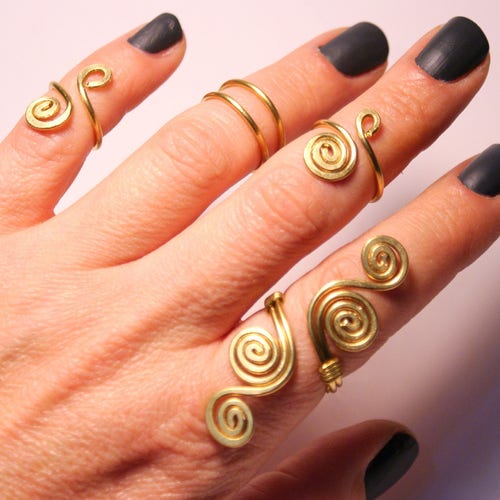 4 Gold Knuckle Ring Set Above the Knuckle Rings Stacking - Etsy