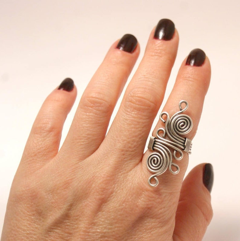 Wire Wrapped Ring Copper Jewelry Adjustable Wire Wrapped - Etsy