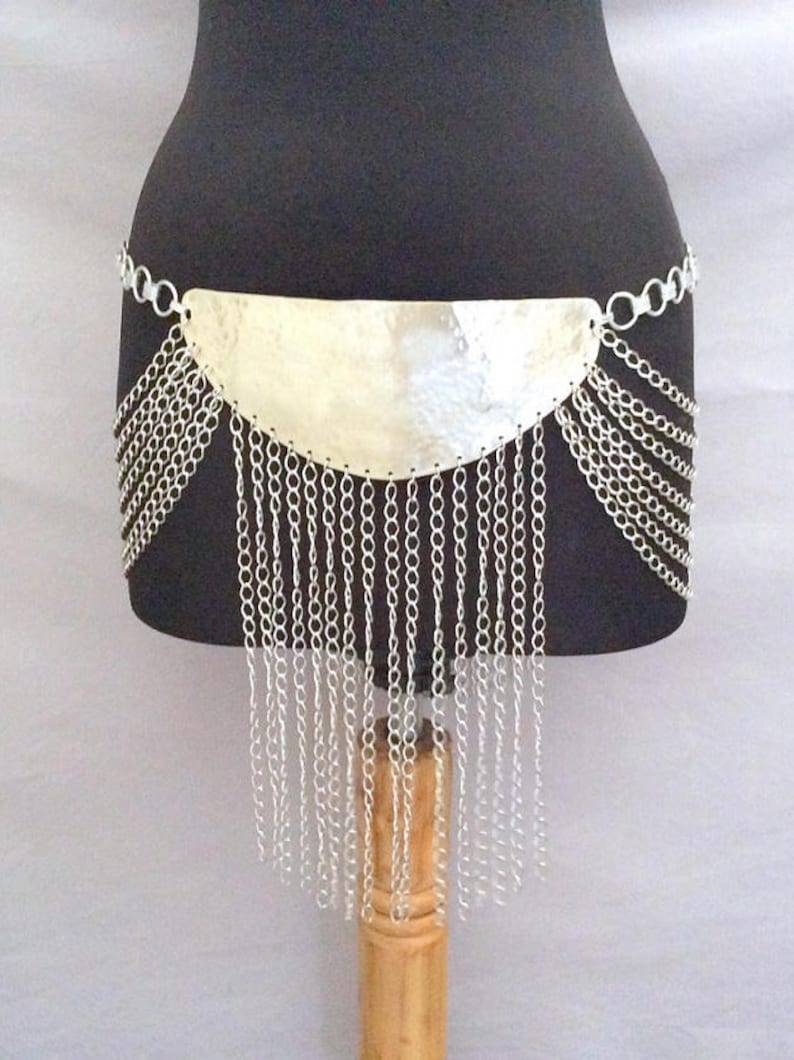 Belly Dance Costume Metal Belt Silver Belt Festival | Etsy
