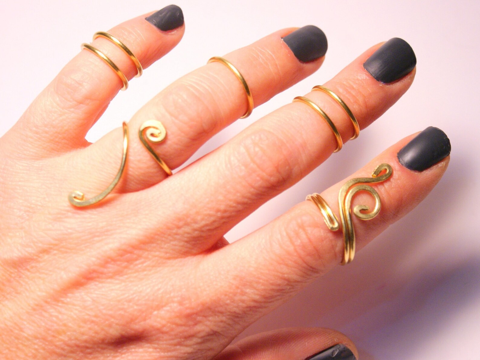 Knuckle Ring Midi Ring Knuckle Rings Knuckle Ring Set Gold - Etsy India