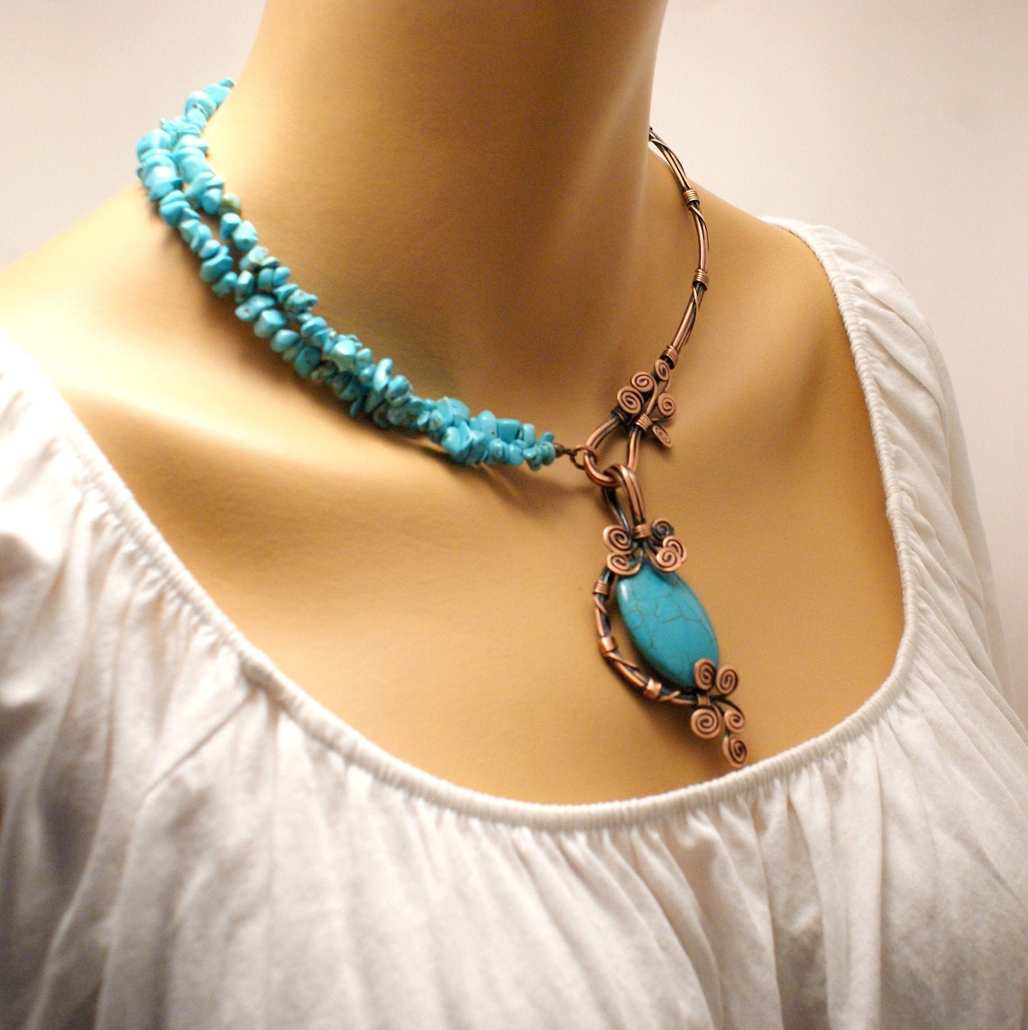 Turquoise Jewelry Turquoise Necklace Genuine Turquoise - Etsy