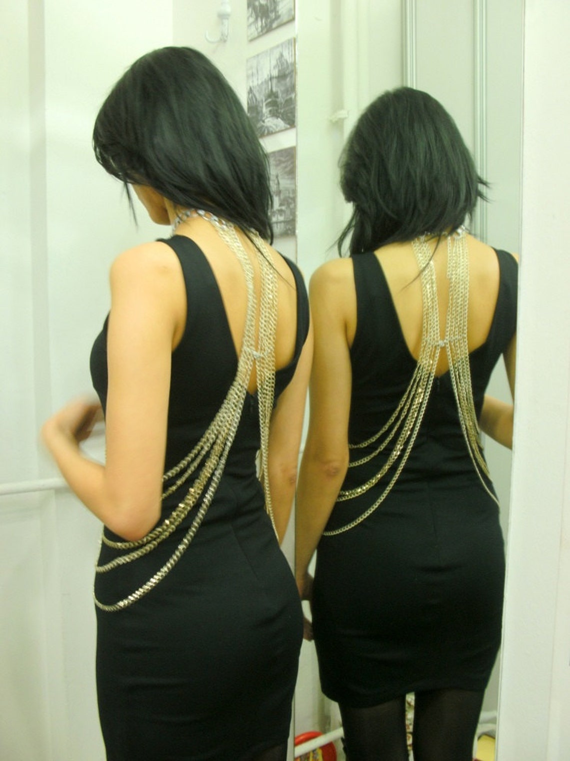 Silver Body Chain Silver Body Necklace Body Chain Necklace | Etsy