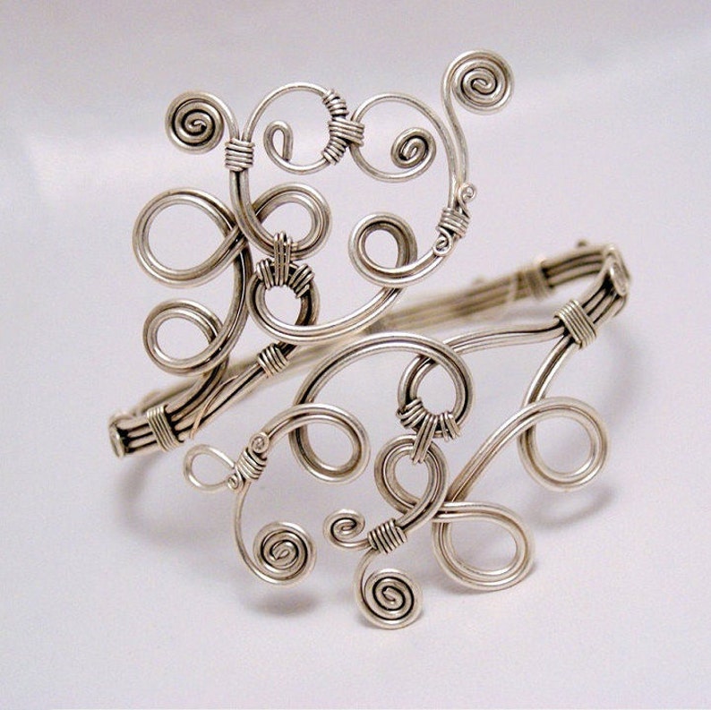 Silver Upper Arm Cuff Upper Arm Bracelet Silver Armlet - Etsy