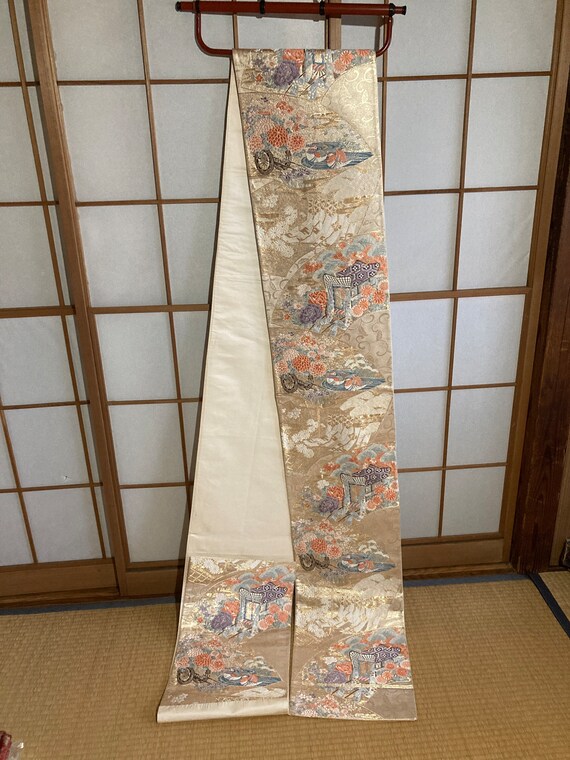 Japanese Obi Modern Style Old Style Pattern Ornate De… - Gem