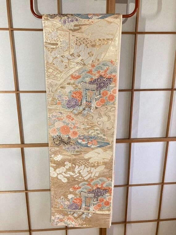 Japanese Obi Modern Style Old Style Pattern Ornate De… - Gem