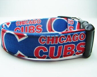 Dog Collar . Chicago Cubs Inspired Dog Collar ... 1.0 - Etsy
