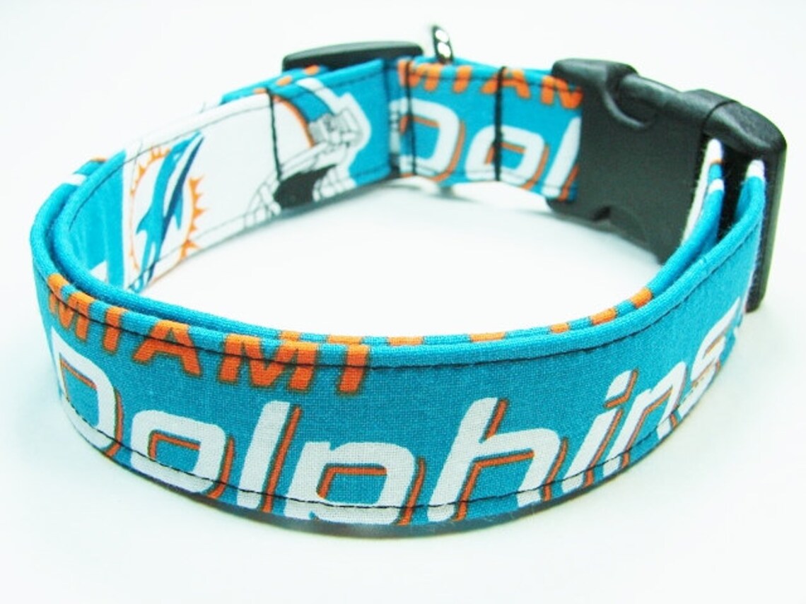 Miami Dolphins Dog Collar - Etsy