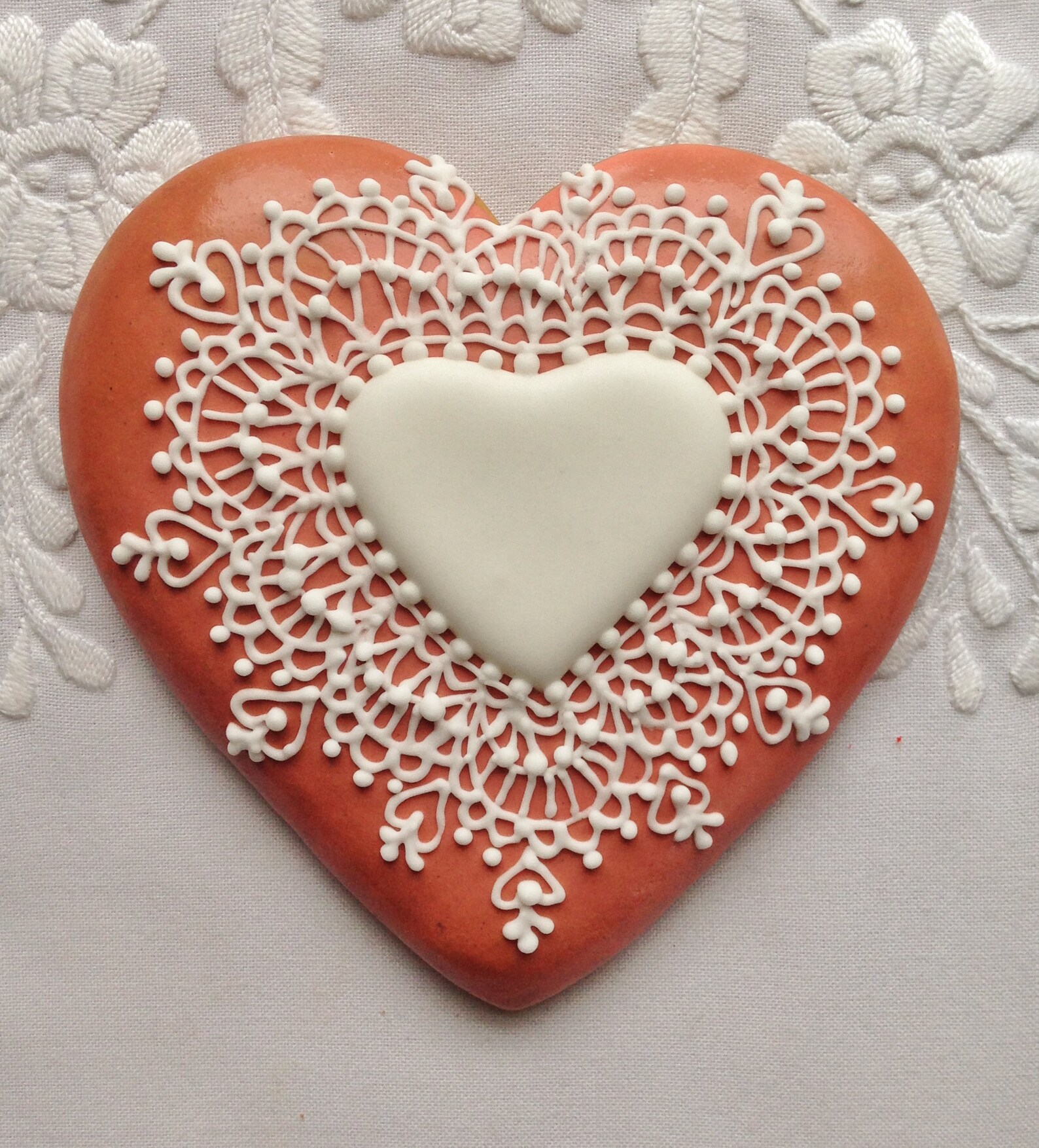 Victorian Style Heart - Icing Lace - Decorated - Hungarian Gingerbread ...