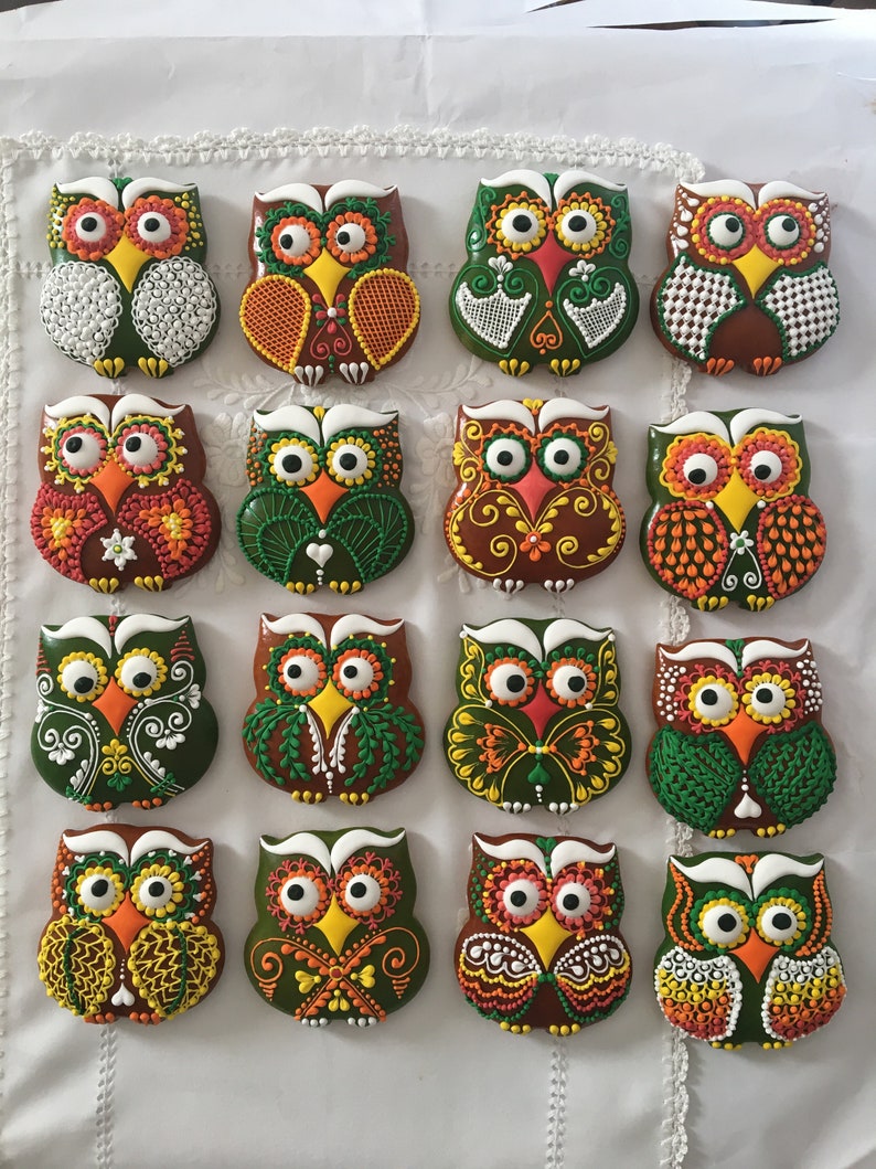 Owls, Sweet Owls!!!!hungarian Gingerbread Cookies for Bird Lovers - Etsy