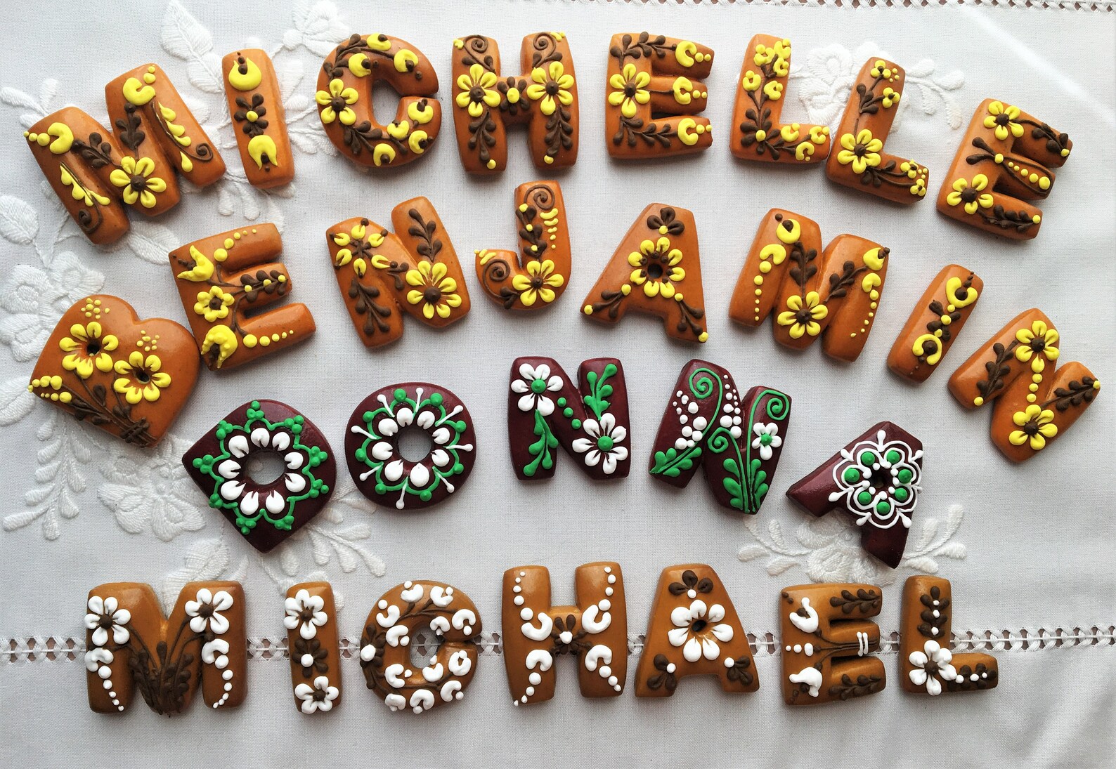 Personalized Alphabet Handmade Decorated Cookie Collection - Etsy