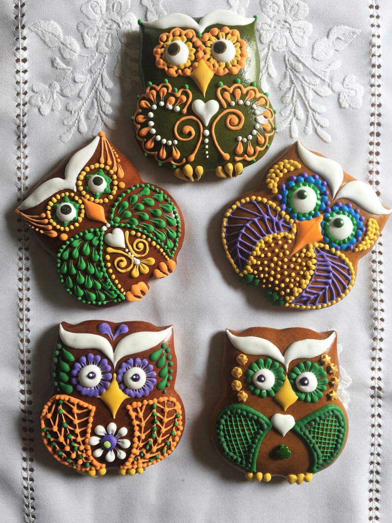 Owls, Sweet Owls!!!!hungarian Gingerbread Cookies for Bird Lovers - Etsy