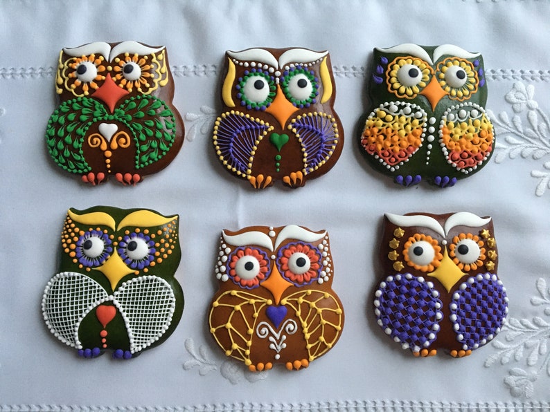 Owls, Sweet Owls!!!!hungarian Gingerbread Cookies for Bird Lovers - Etsy