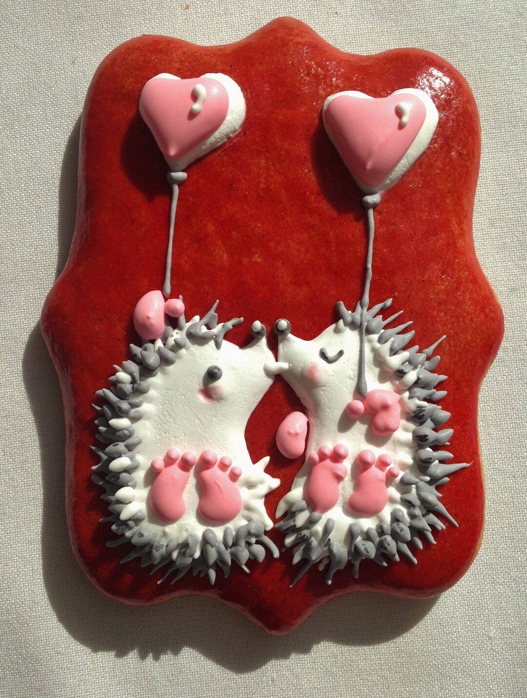 Love. Valentine's Day Decorated Hedgehog Cookie. Gingerbread - Etsy