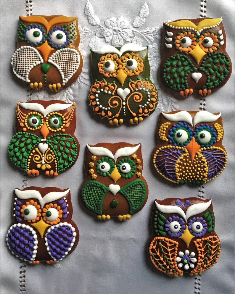 Owls, Sweet Owls!!!!hungarian Gingerbread Cookies for Bird Lovers - Etsy