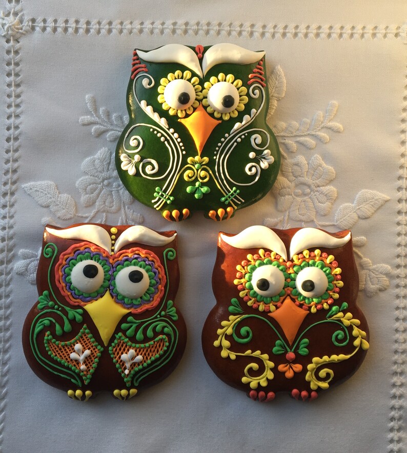 Owls, Sweet Owls!!!!hungarian Gingerbread Cookies for Bird Lovers - Etsy