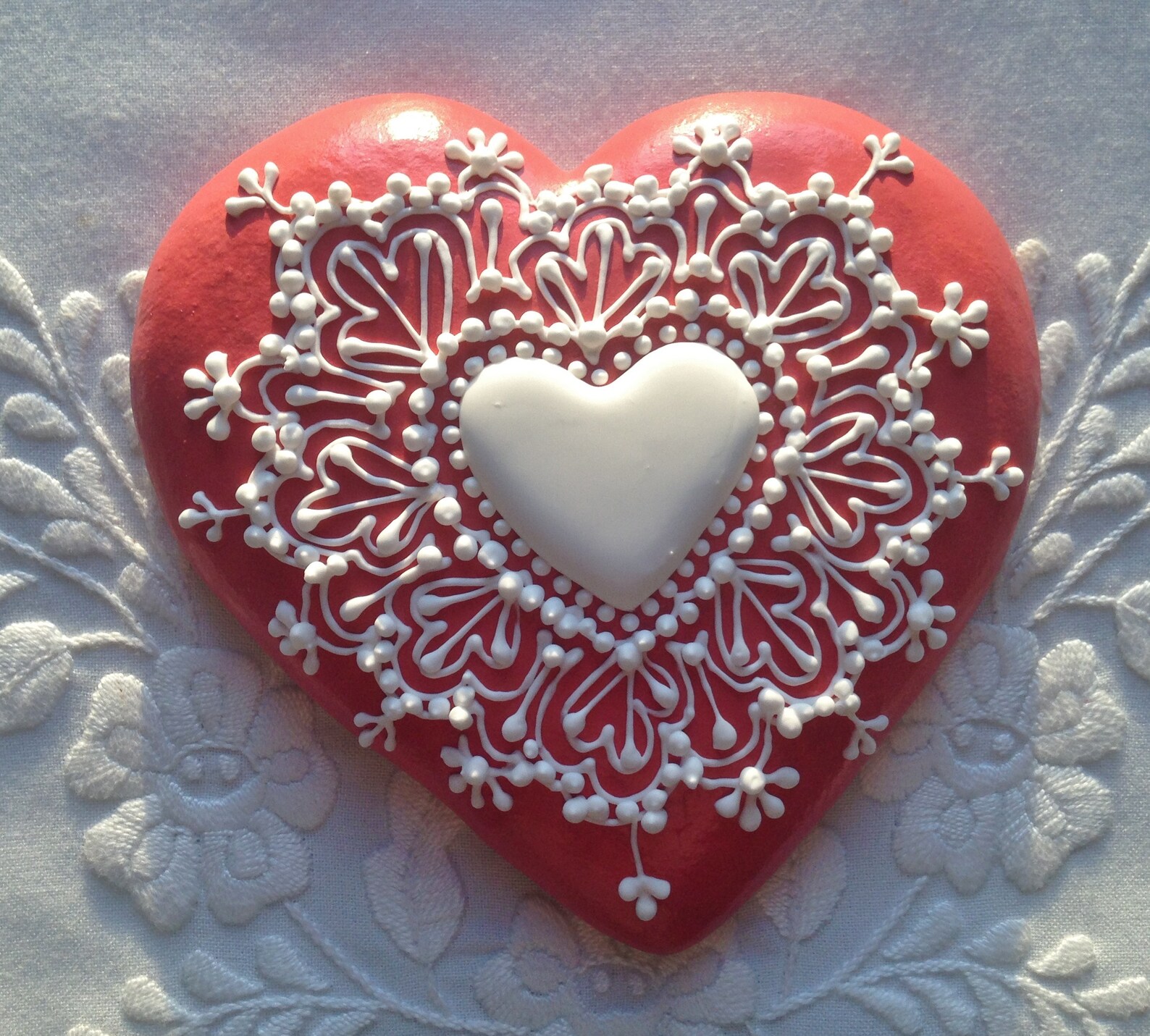 Victorian Style Heart Icing Lace Decorated Hungarian - Etsy