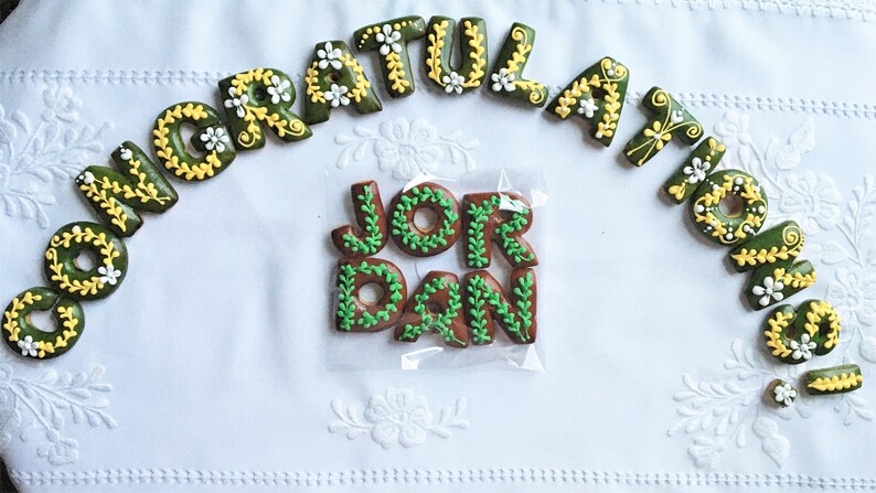 Personalized Alphabet Handmade Decorated Cookie Collection | Etsy