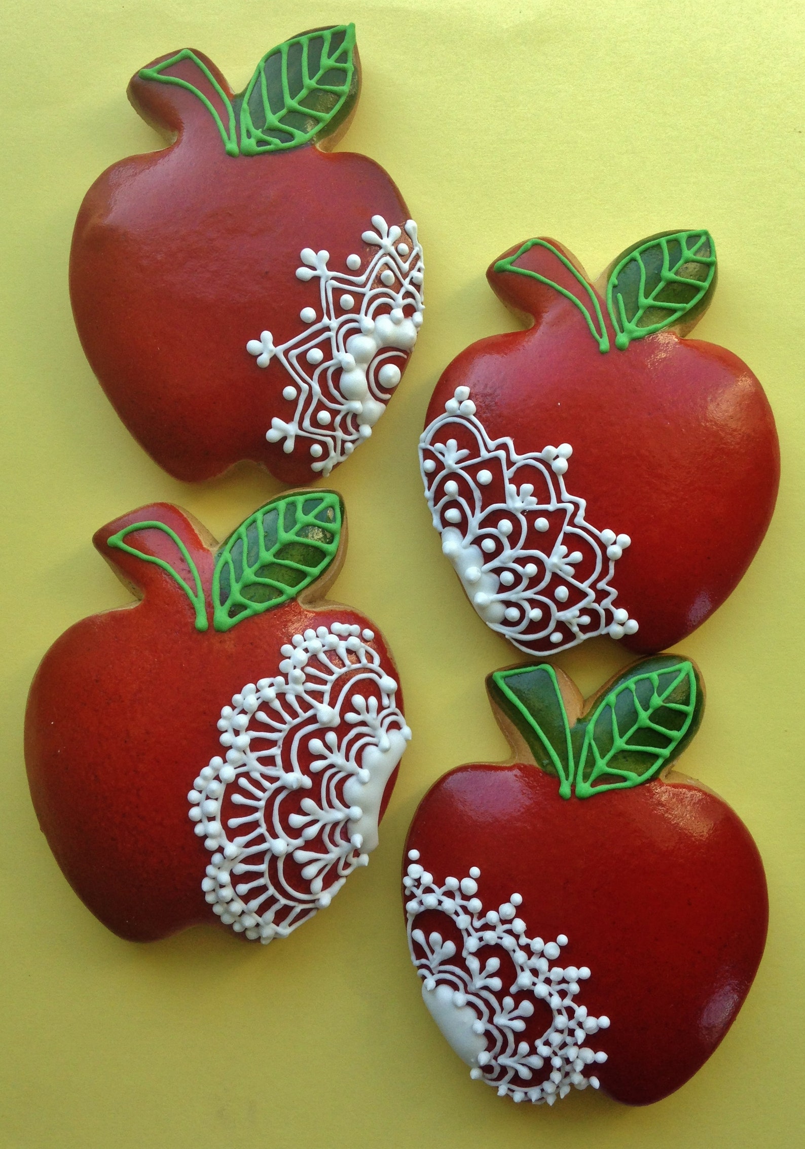 Icing Decorated Gingerbread Teacher Appreciation Apple Cookies | Etsy