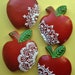 Icing Decorated Gingerbread Teacher Appreciation Apple Cookies - Etsy