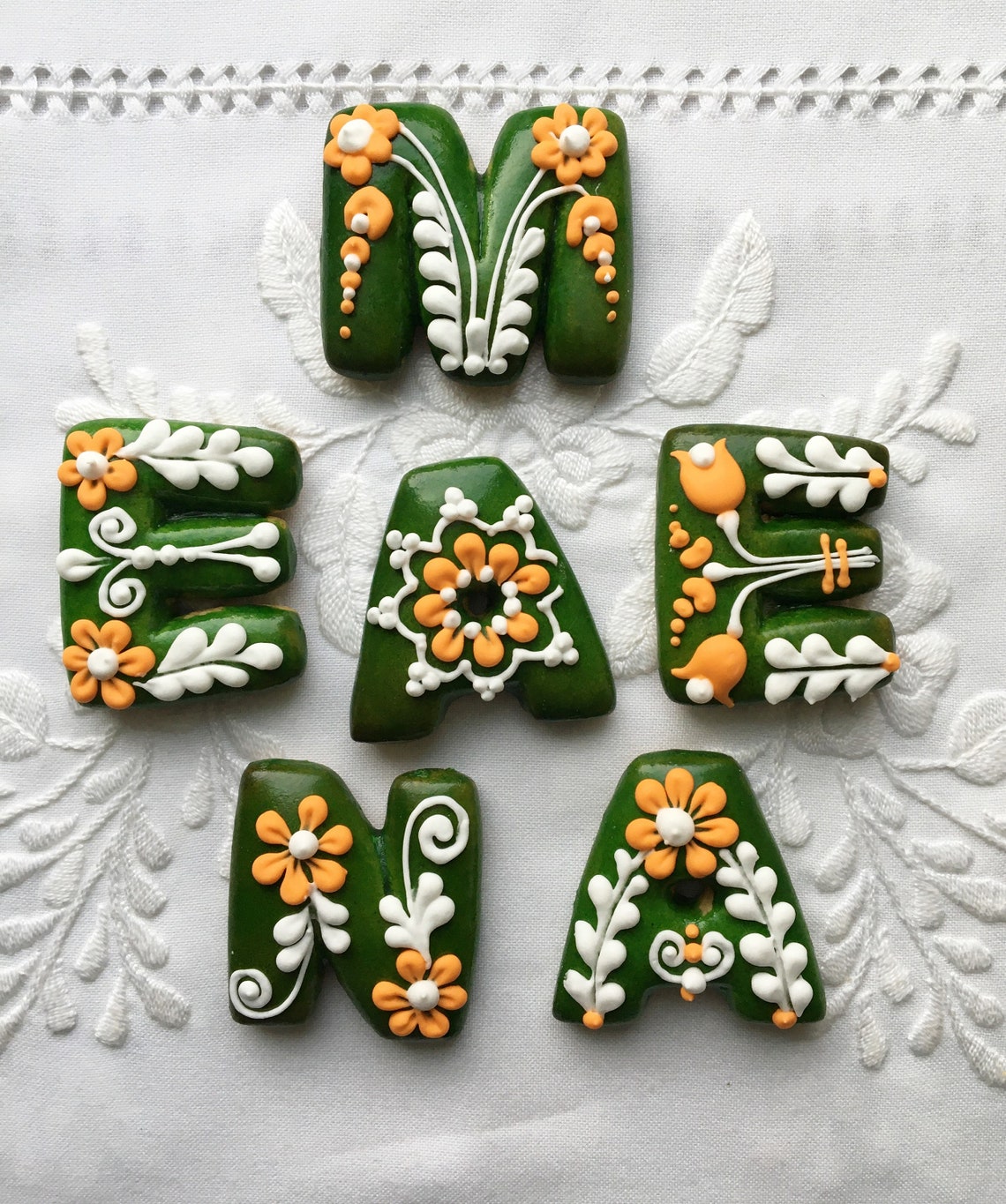 Personalized Alphabet Handmade Decorated Cookie Collection - Etsy