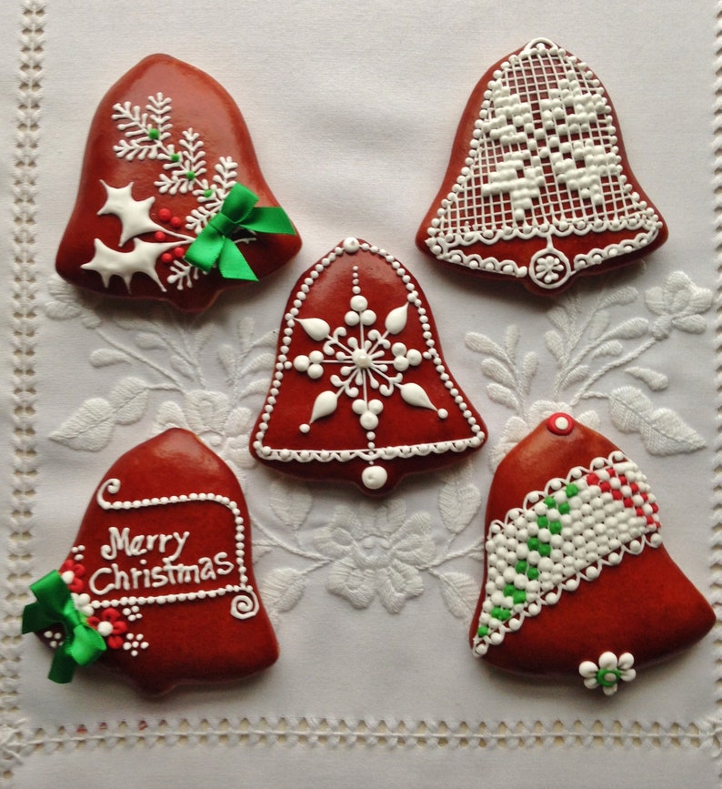 Merry Christmas Bell Shaped Hungarian Gingerbread Cookie - Etsy