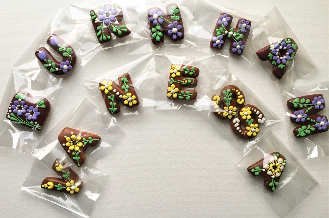 Personalized Alphabet Handmade Decorated Cookie Collection - Etsy