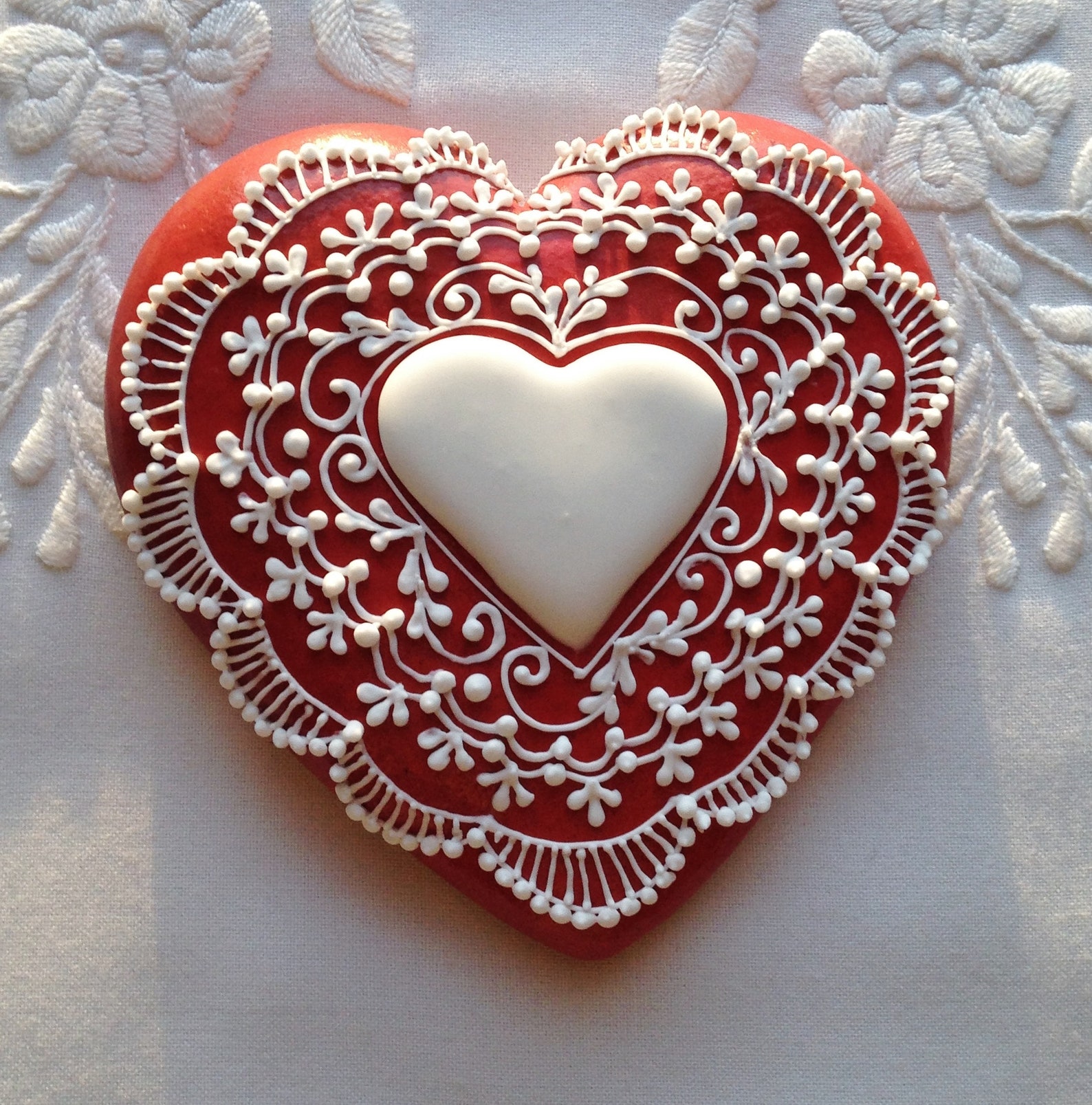 Victorian Style Heart Icing Lace Decorated Hungarian - Etsy
