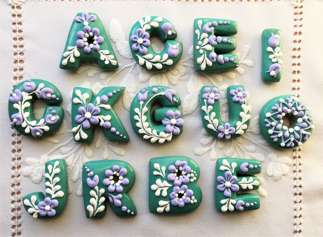 Personalized Alphabet Handmade Decorated Cookie Collection - Etsy