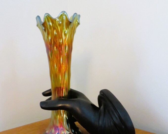NORTHWOOD TREE TRUNK Carnival Glass Vase, 11", Excellent Condition - Etsy