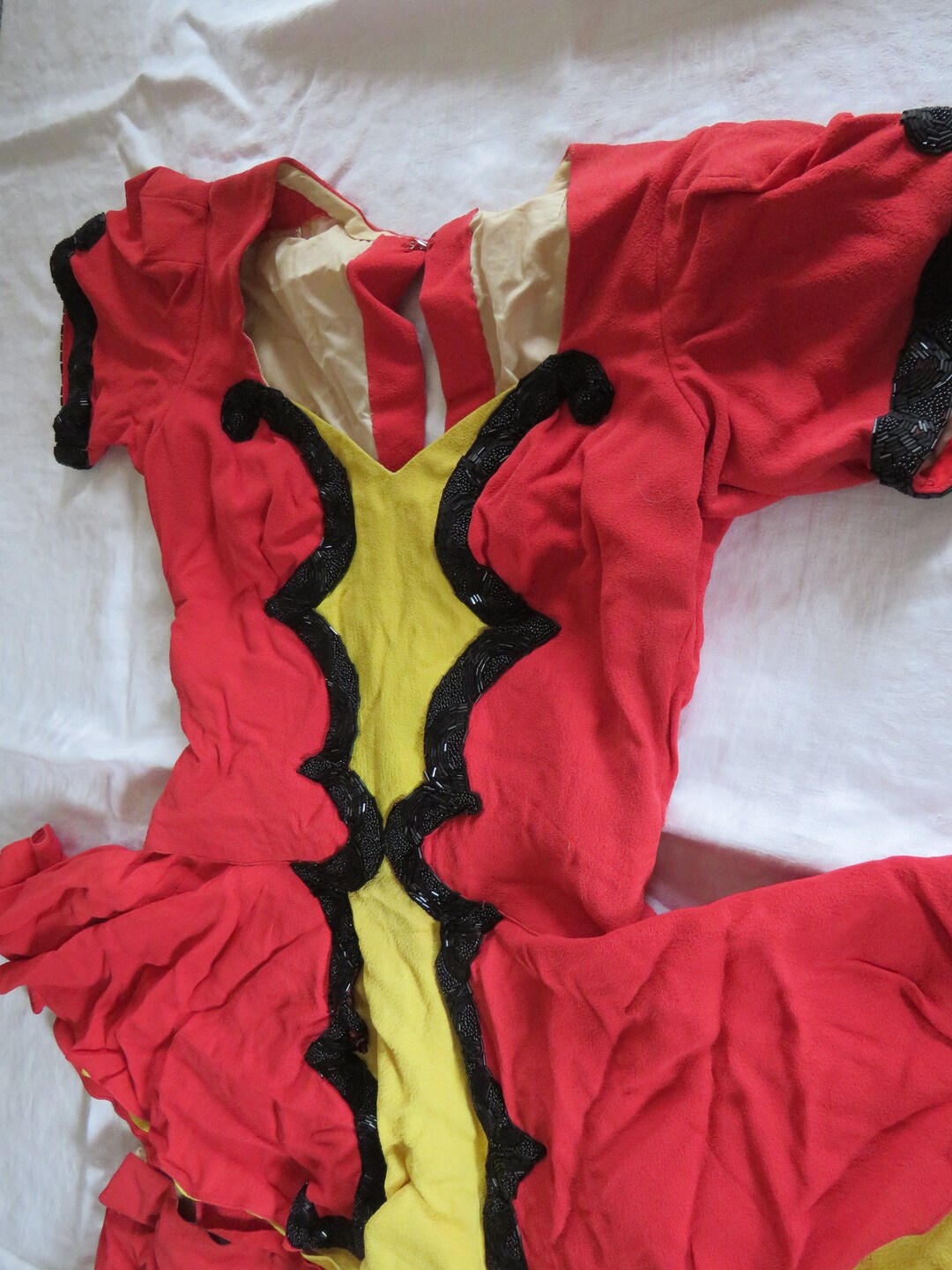 1930s ACROBAT/CIRCUS Custom Made Costume With Glass Beads, Damage to ...