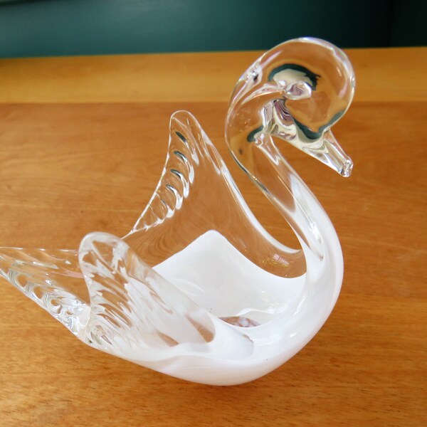Glass Swan - Etsy