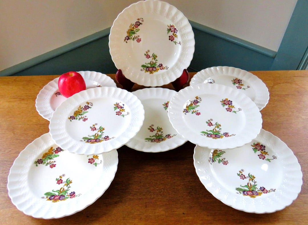 SET, 8 Spode WICKER LANE Lunch Plates, 8 7/8" - Etsy
