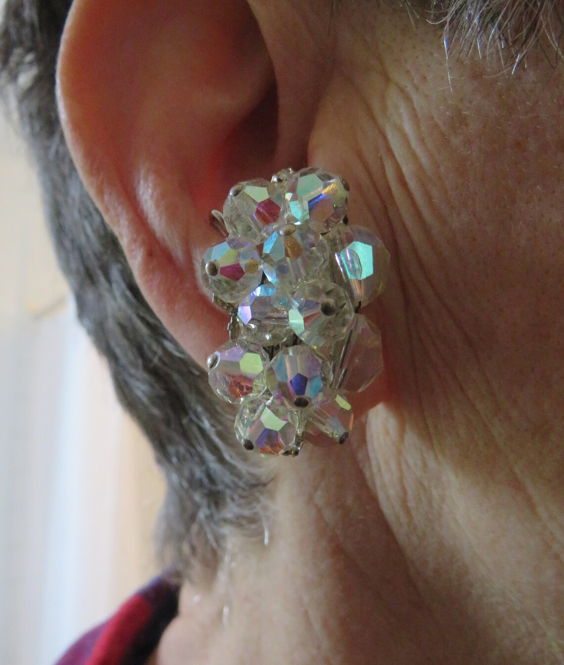 Large Aurora Borealis Judith Mccann Wingback Crystal Bead - Etsy