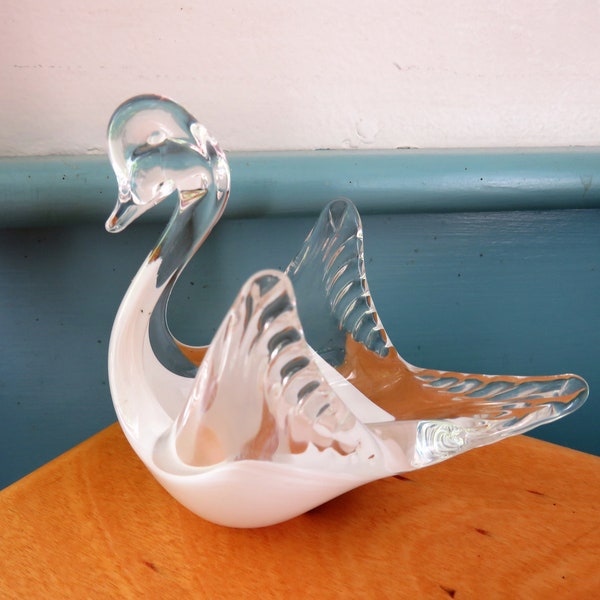 Glass Swan - Etsy