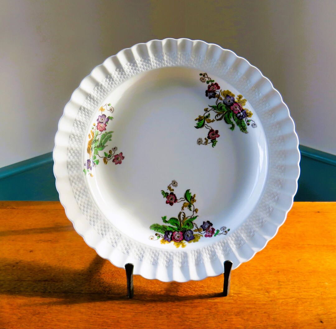 SPODE WICKER LANE 13 Round Platter in Excellent - Etsy