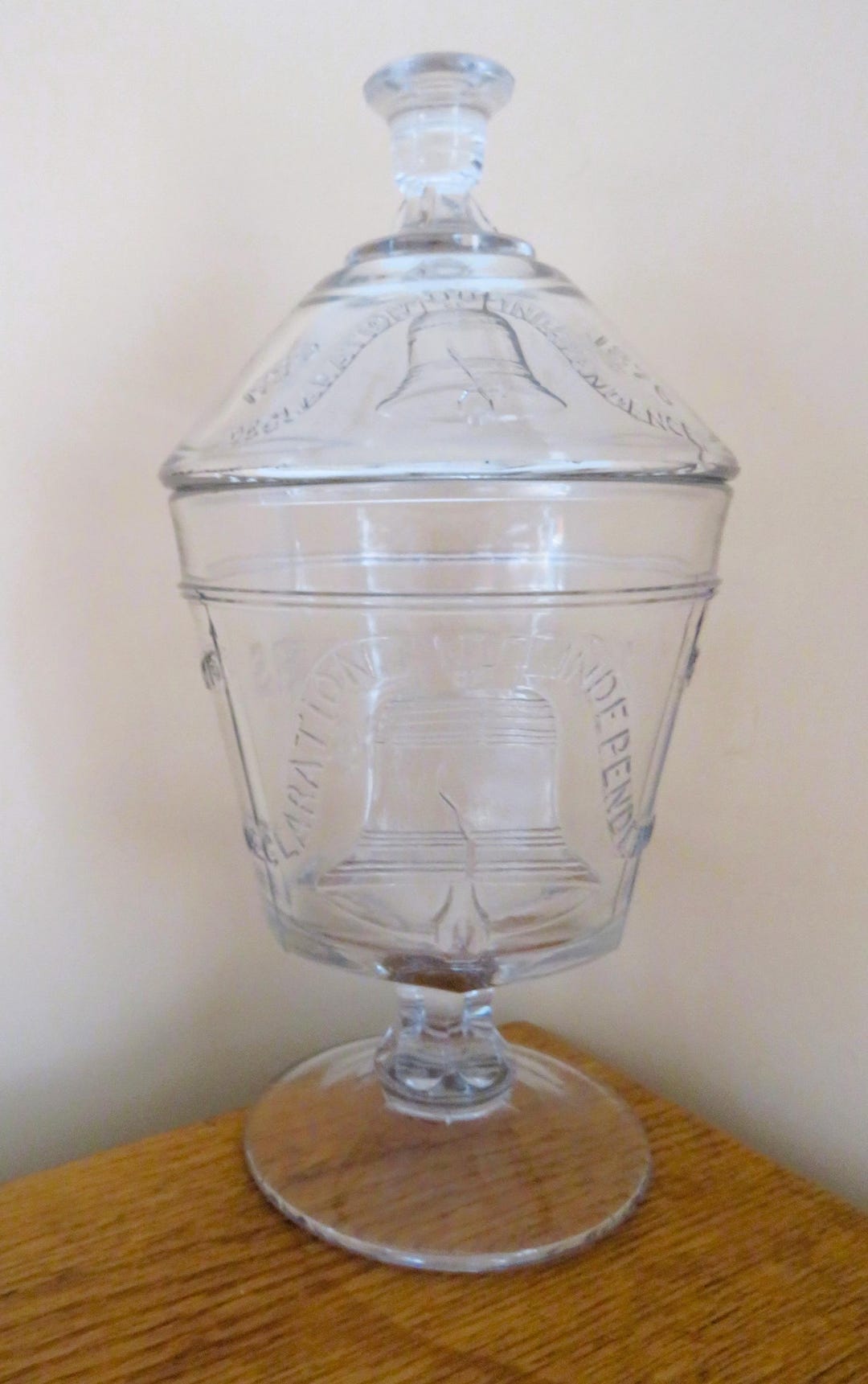 LIBERTY BELL CENTENNIAL 1876 Compote. Early American Pressed Glass by ...