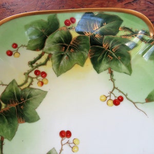 Limoges Old Abbey Hand Painted Gilded Tab Handle Bowl - Bittersweet ...