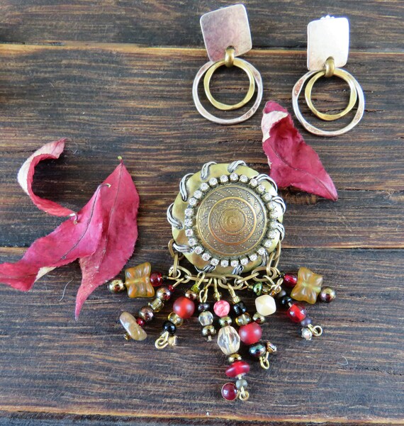 Marjorie Baer SF Mixed Metal Rhinestone and Charms Ce… - Gem