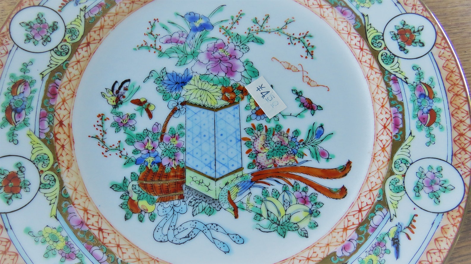 8 Hand Painted Decorated Chinese Plate Gold Trim - Etsy