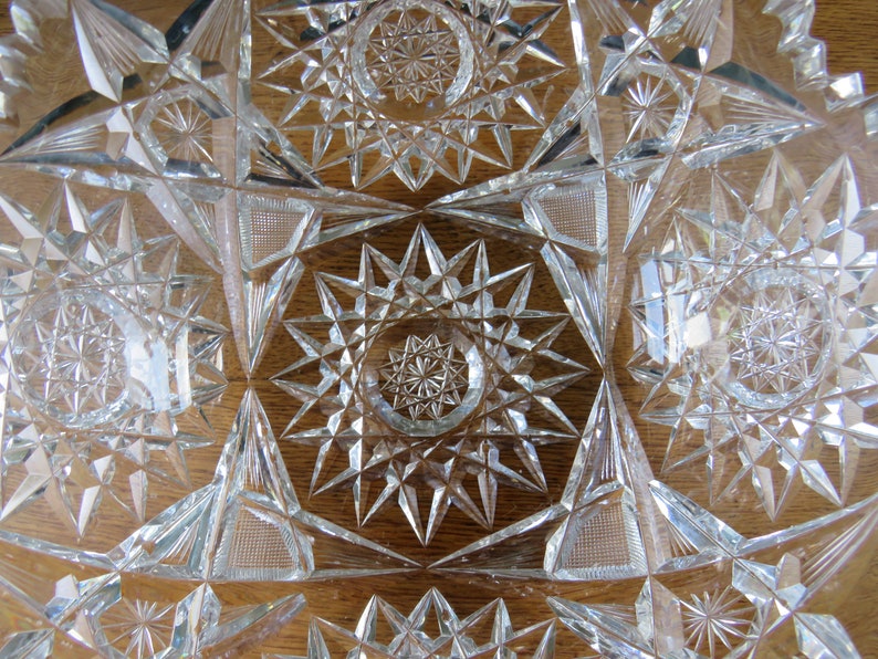 Brilliant Cut Crystal Bowl: Hobstar & Five-pointed Star Design - Etsy