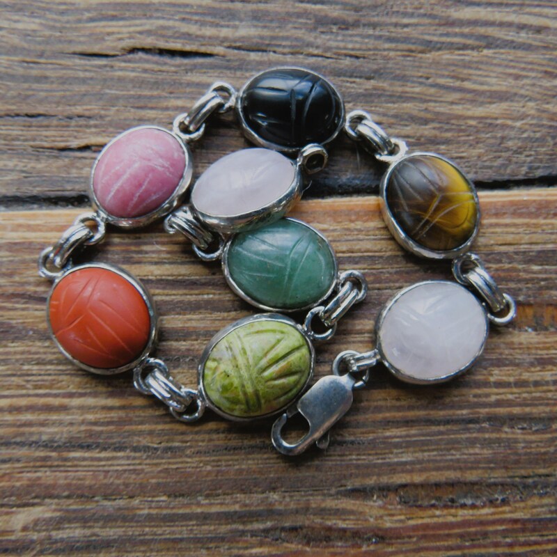 Blue Tigers Eye Scarab - Etsy