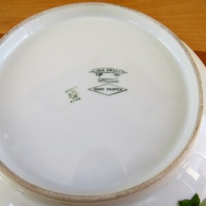 Limoges Old Abbey Hand Painted Gilded Tab Handle Bowl Bittersweet Ivy ...