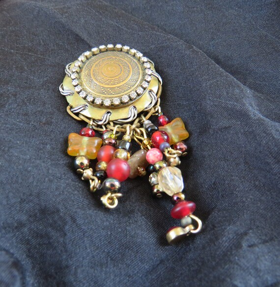 Marjorie Baer SF Mixed Metal Rhinestone and Charms Ce… - Gem