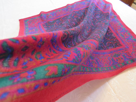 Red Blue Green Gold, Looks like Purple 29 " Square So… - Gem