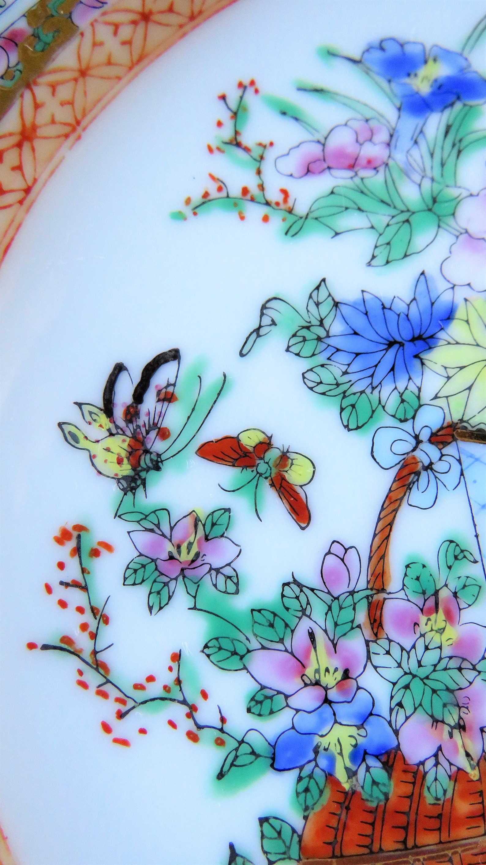 8 Hand Painted Decorated Chinese Plate Gold Trim - Etsy